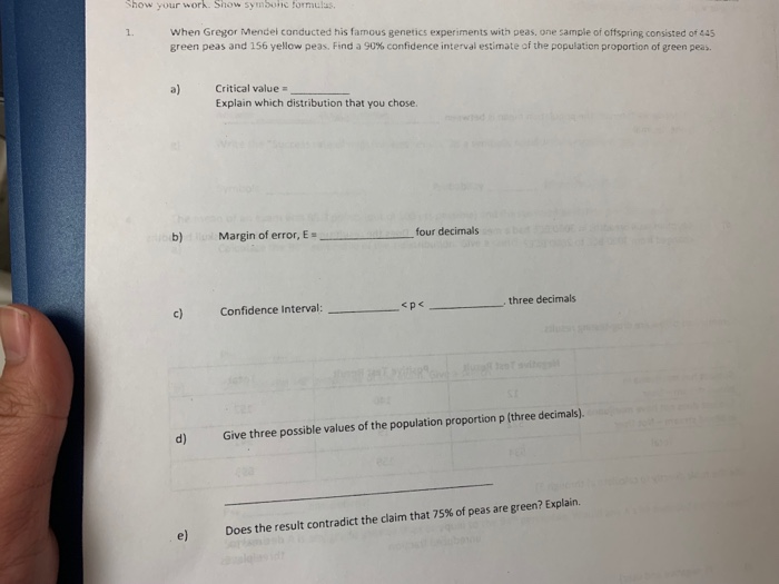 Solved Show vour work. Show symboic formulas when Gregor | Chegg.com