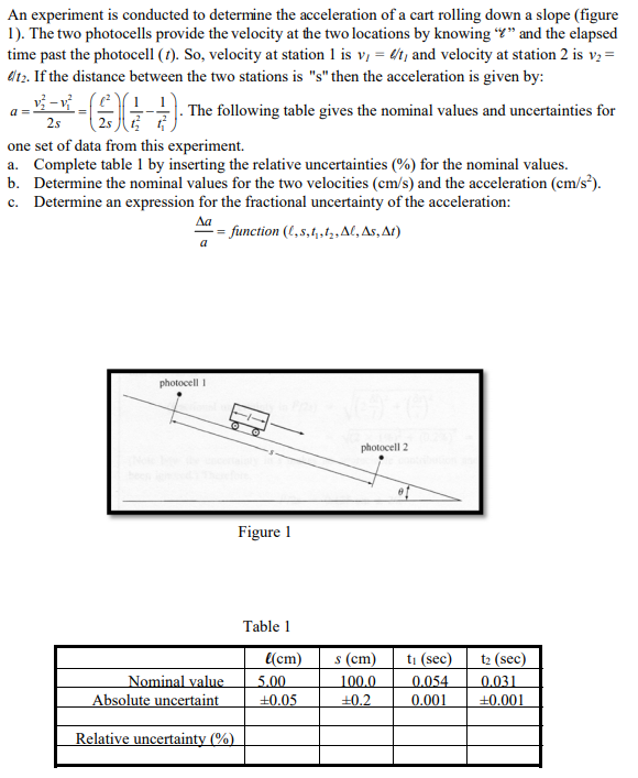 Solved An experiment is conducted to determine the | Chegg.com