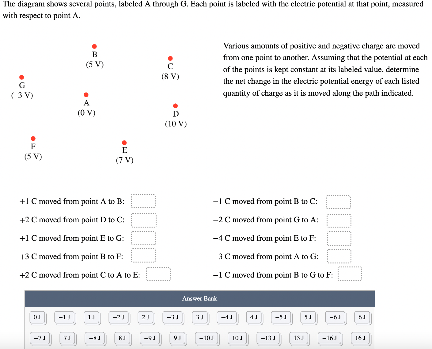 [Solved]: The diagram shows several points, labeled A throu