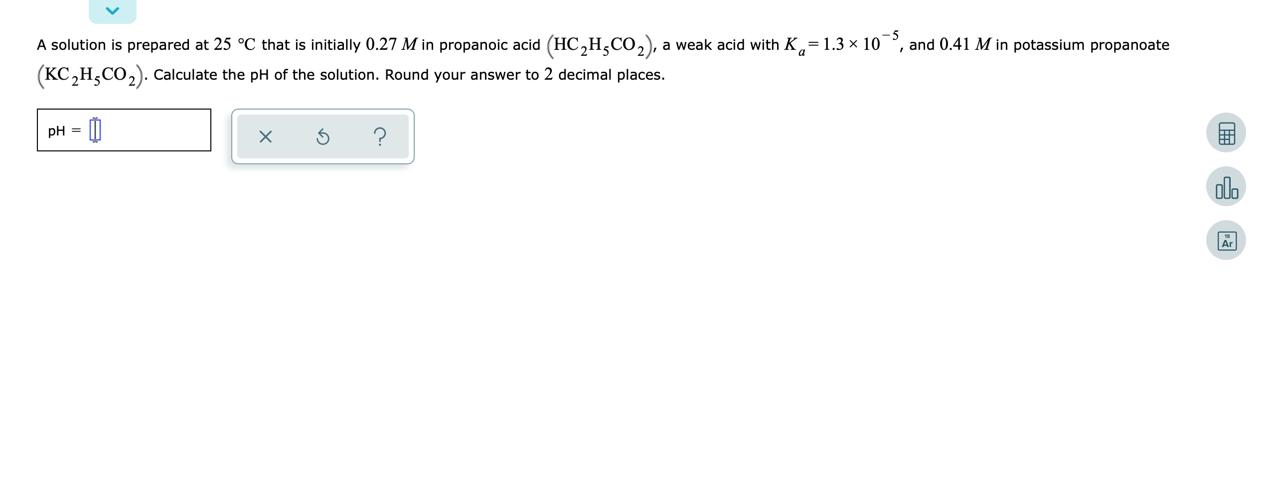 Solved -5 and 0.41 M in potassium propanoate A solution is | Chegg.com