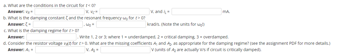 Solved Consider a parallel RCL circuit, as shown. The switch | Chegg.com
