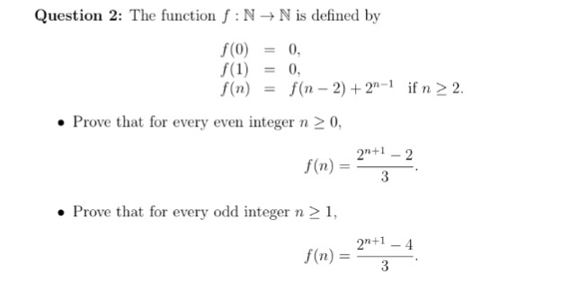 Solved The function f : N rightarrow N is defined by f(0) = | Chegg.com