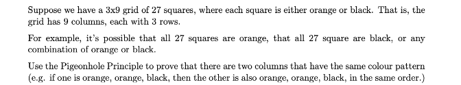 Solved Suppose we have a 3×9 grid of 27 squares, where each | Chegg.com