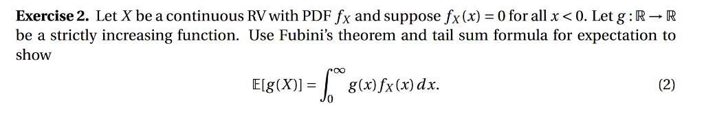 Solved Exercise 2. Let X be a continuous RV with PDF fx and | Chegg.com