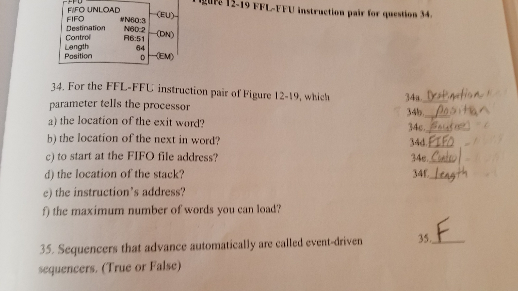 Solved I'm having issues with 34a-34f. Not sure my answer | Chegg.com