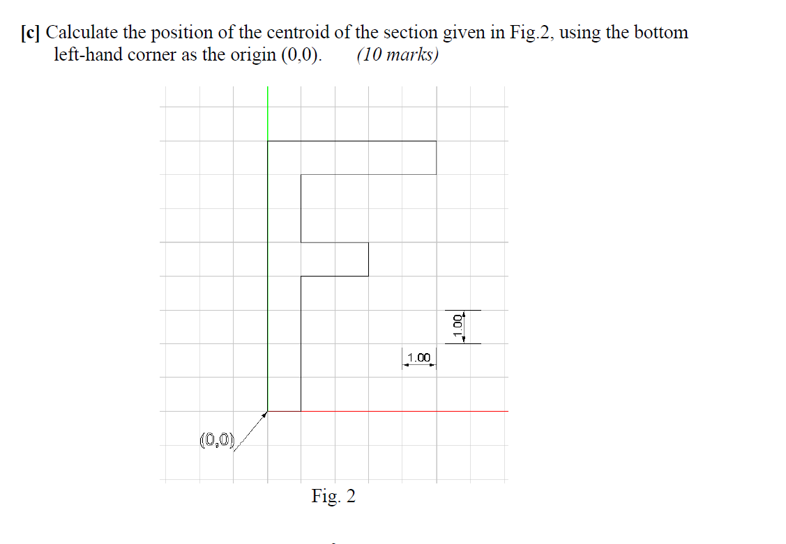 Solved [c] ﻿Calculate the position of the centroid of the | Chegg.com
