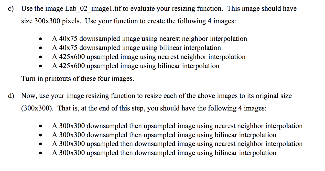 In this lab, you will implement a function that | Chegg.com
