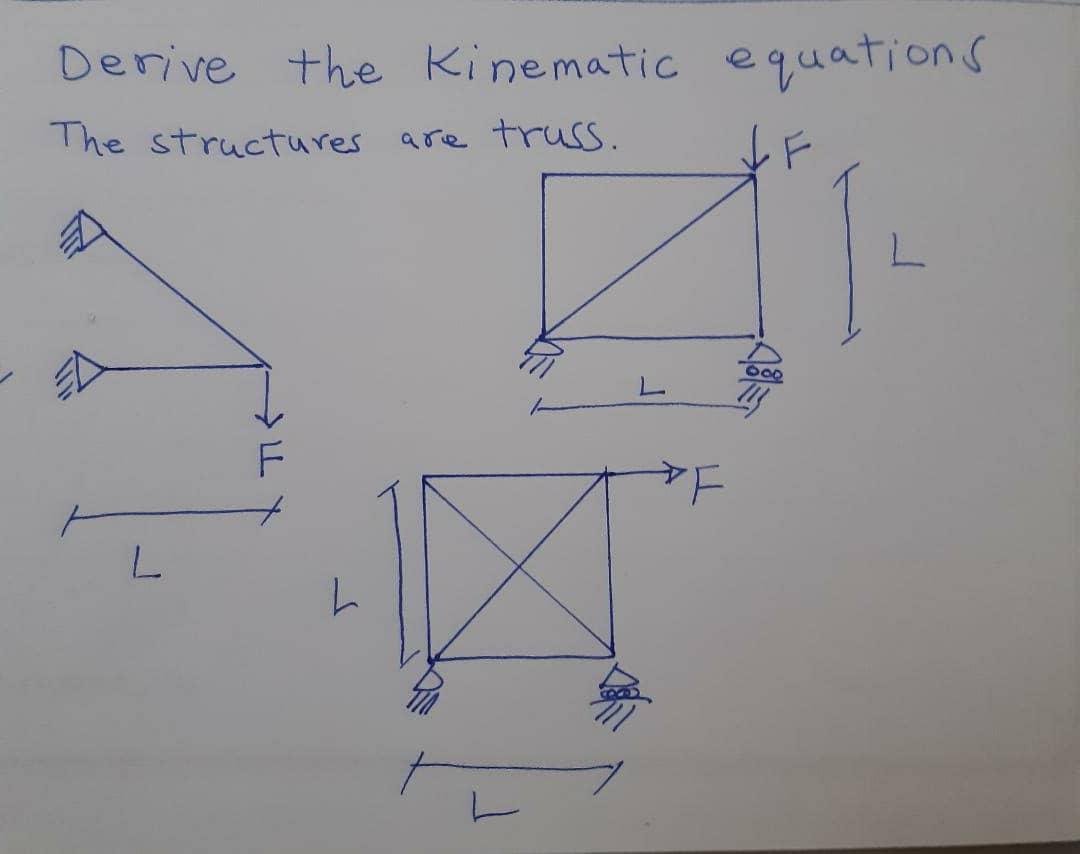 Solved Derive the kinematic equations The structures are | Chegg.com