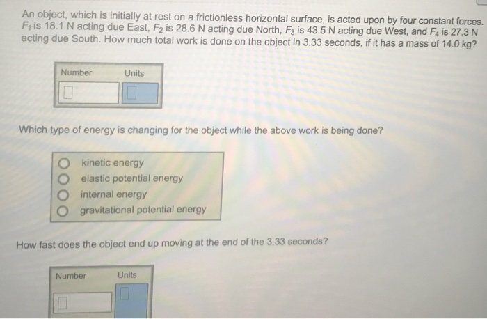Solved An object, which is initially at rest on a | Chegg.com