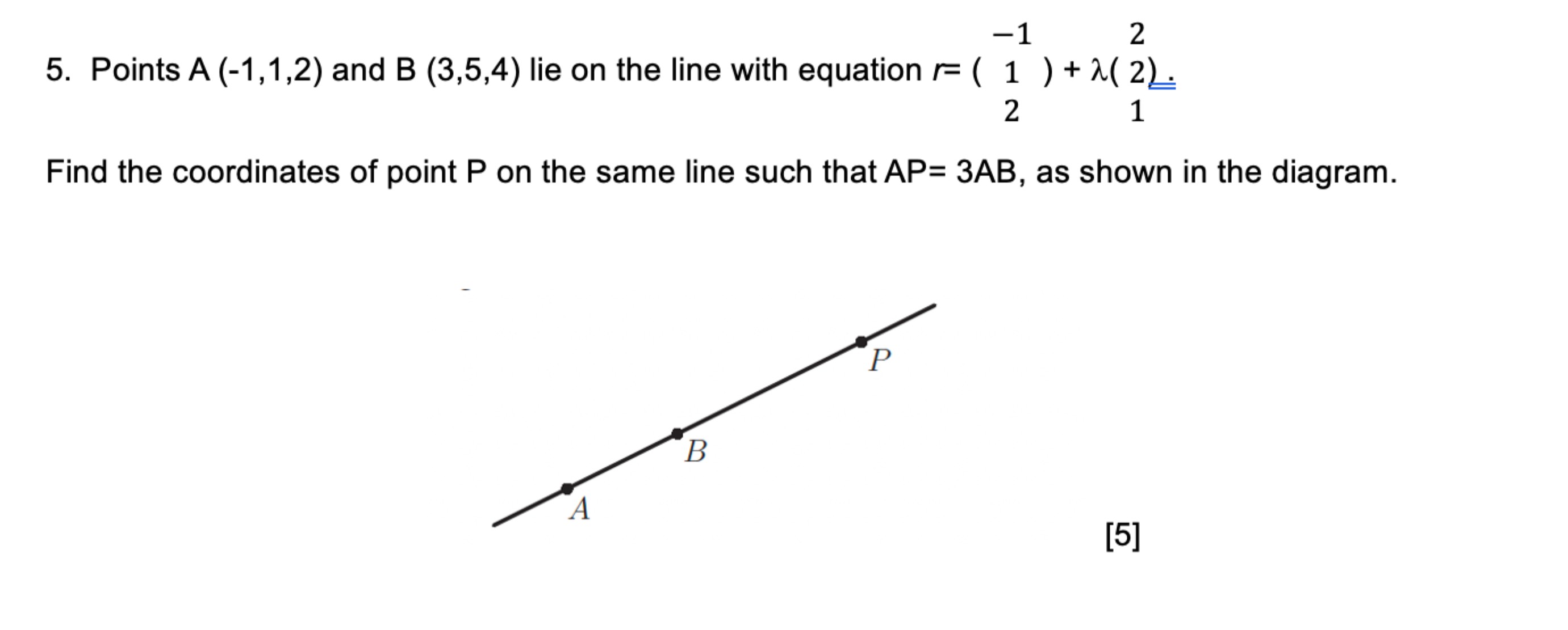 Solved Points A(-1,1,2) ﻿and B(3,5,4) ﻿lie on the line with | Chegg.com