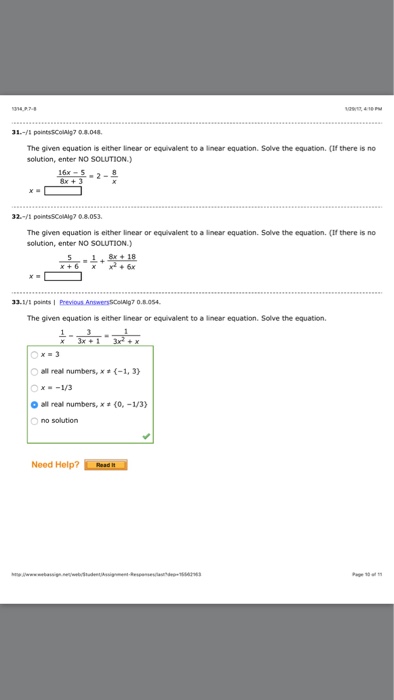 Solved The given equation involves a power of the variable. | Chegg.com