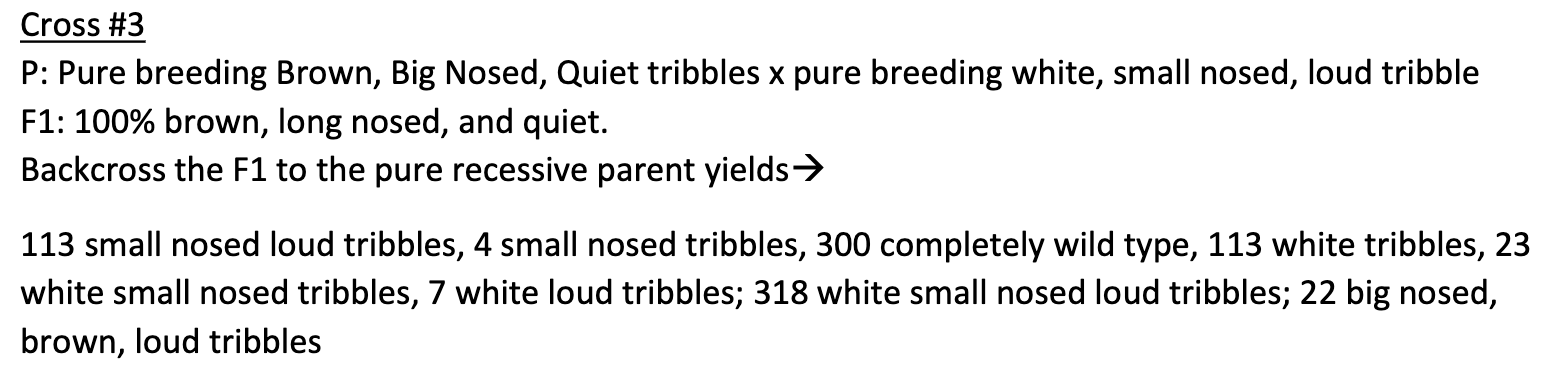 Solved Traits Tribbles make two noises- they Purr (P) or | Chegg.com