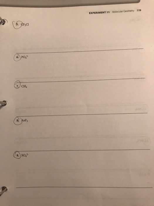 Solved 118 CHEM LAB PACKET 1111 Name: Section: MOLECULAR | Chegg.com