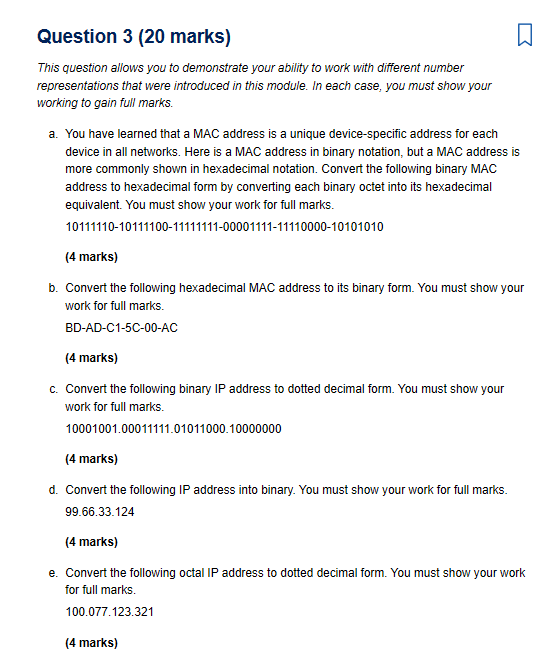 Solved Question 3 (20 marks) This question allows you to | Chegg.com