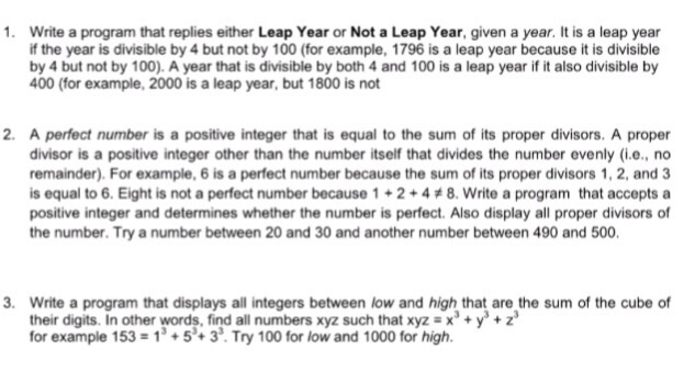 Solved Write a program that replies either Leap Year or Not | Chegg.com