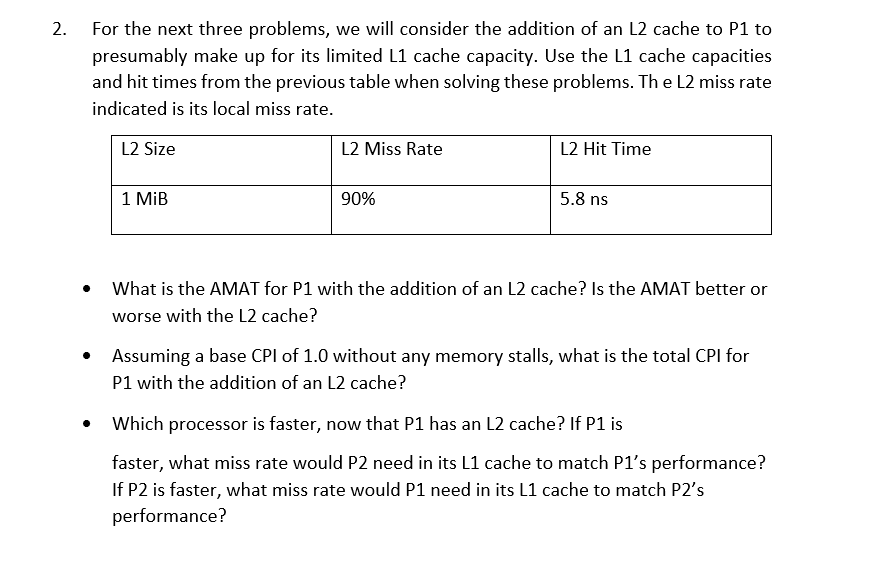 Solved 2. For the next three problems, we will consider the | Chegg.com