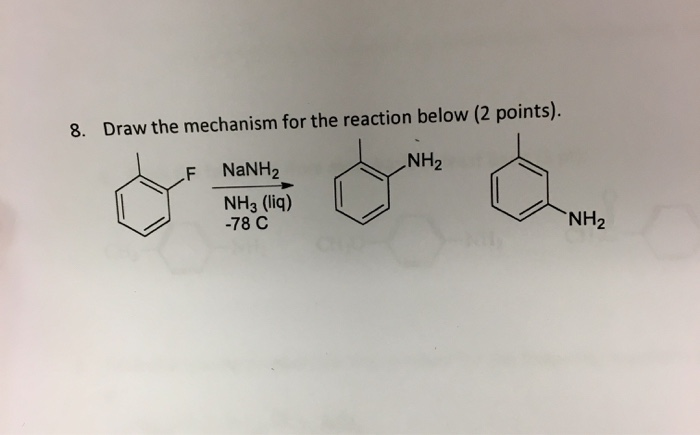 Solved 8. Draw the mechanism for the reaction below (2 | Chegg.com