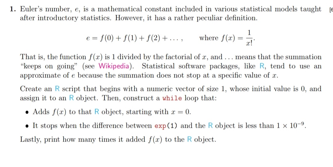Solved Euler's number, e, is a mathematical constant | Chegg.com