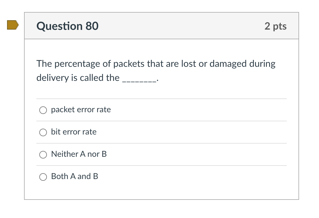 Solved The percentage of packets that are lost or damaged | Chegg.com