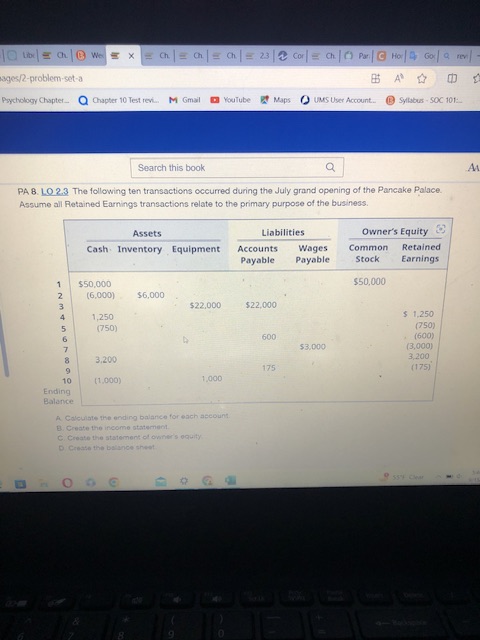 Solved PA 8. LO 2.3 The following ten transactions cccurred | Chegg.com