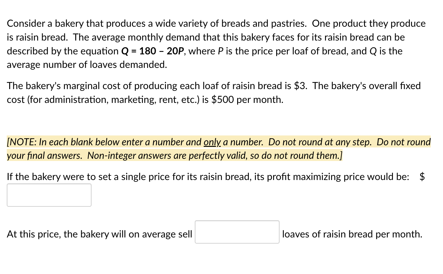[NOTE: In each blank below enter a number and only a | Chegg.com