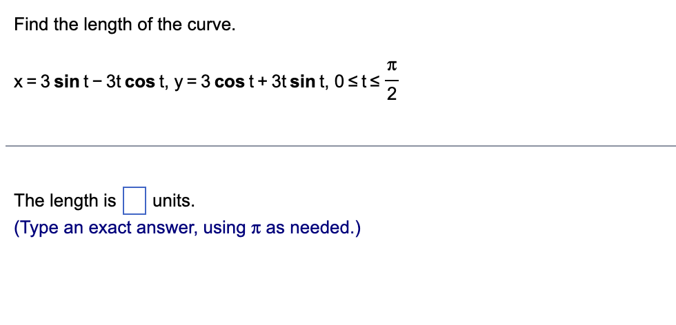 Solved Find the length of the curve. | Chegg.com