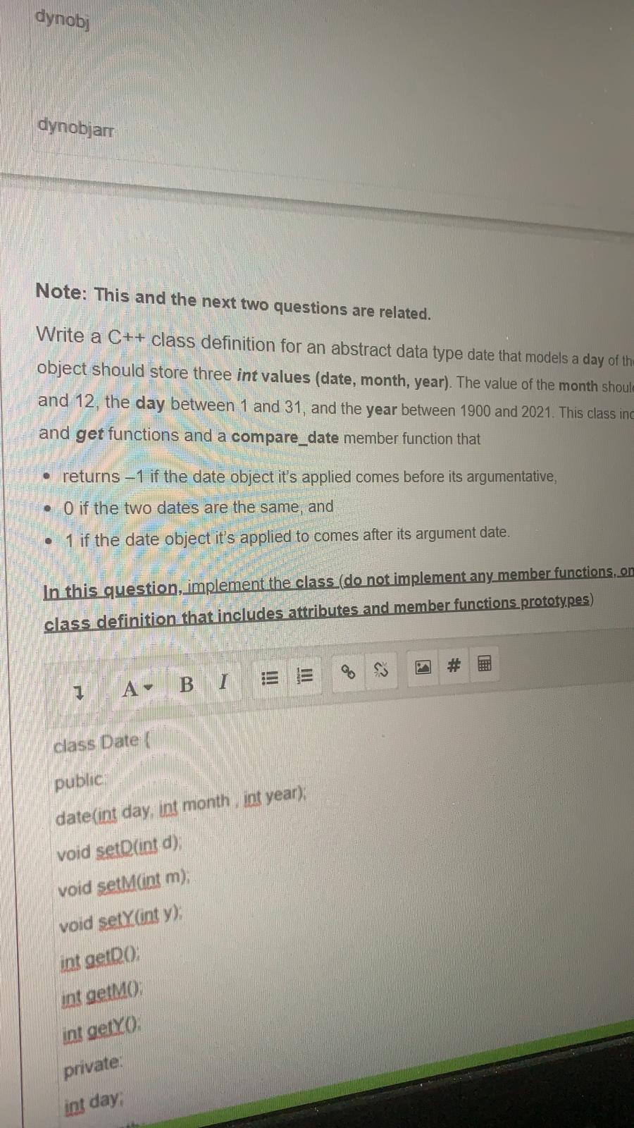 Solved Note: This and the next two questions are related. | Chegg.com