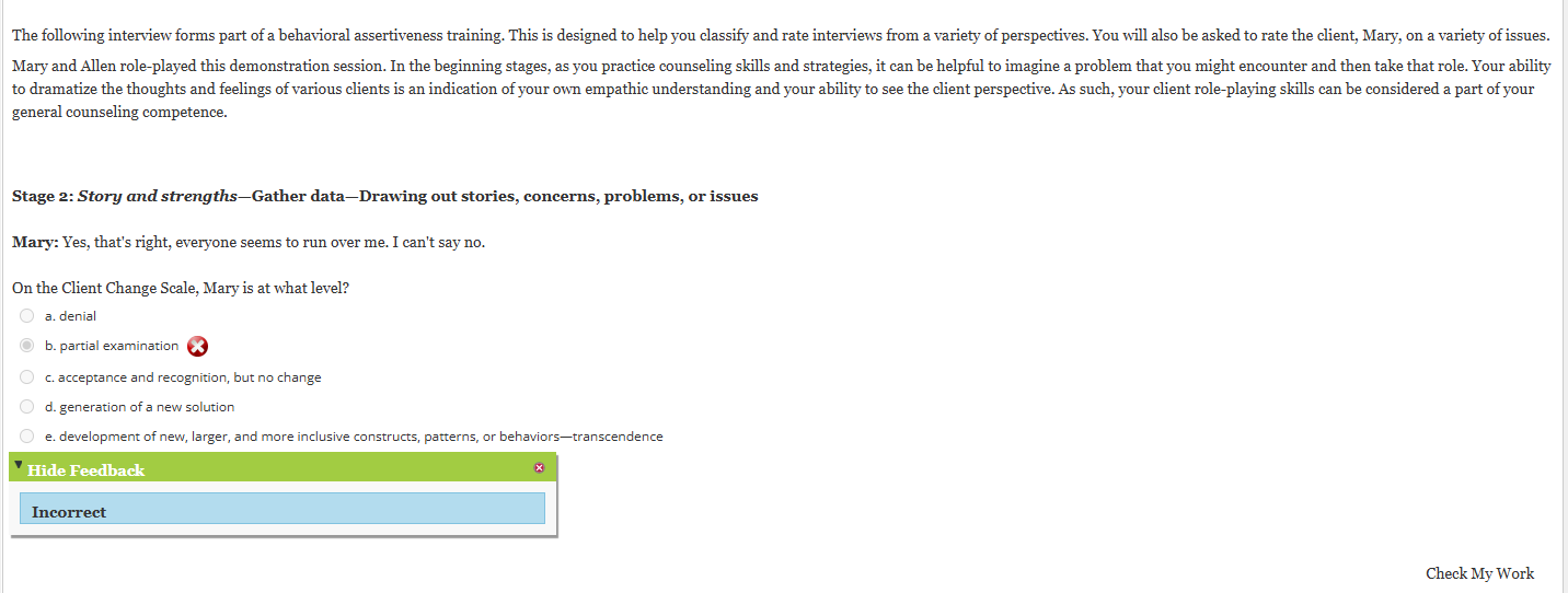 Solved The following interview forms part of a behavioral | Chegg.com