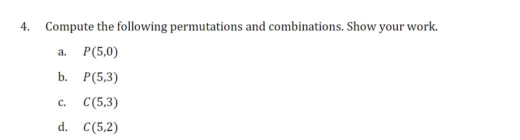 Solved 4. Compute the following permutations and | Chegg.com