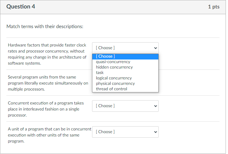 Solved Match terms with their descriptions: Hardware factors | Chegg.com