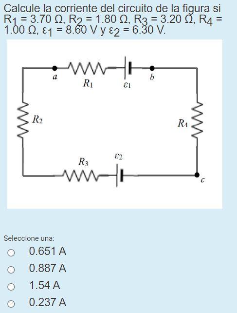 Solved Calcule la corriente del circuito de la figura si R1 | Chegg.com