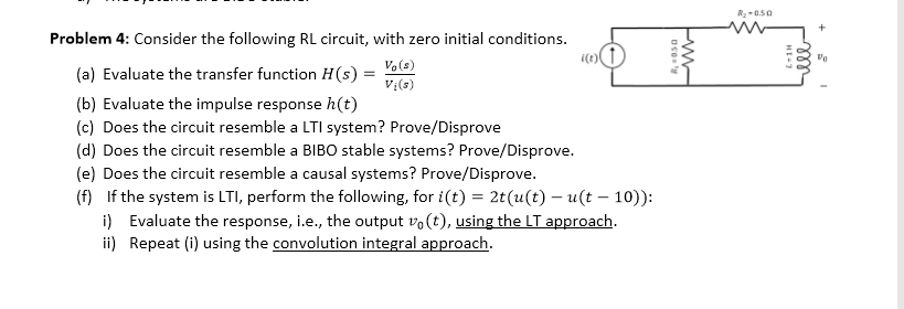 Solved 2-0.50 Problem 4: Consider the following RL circuit, | Chegg.com