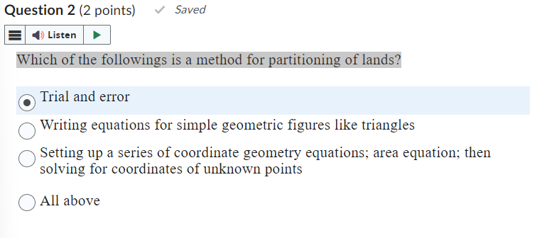 Solved Which of the followings is a method for partitioning | Chegg.com