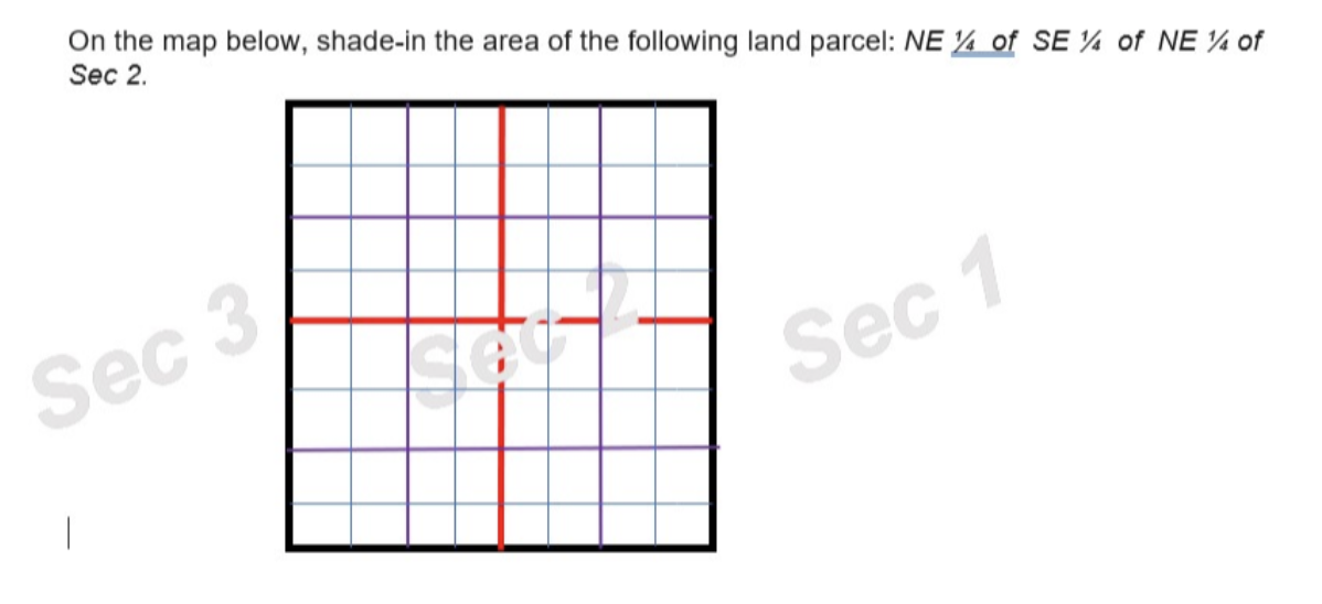 Solved Each PLSS region has a baseline (east-west) and a | Chegg.com