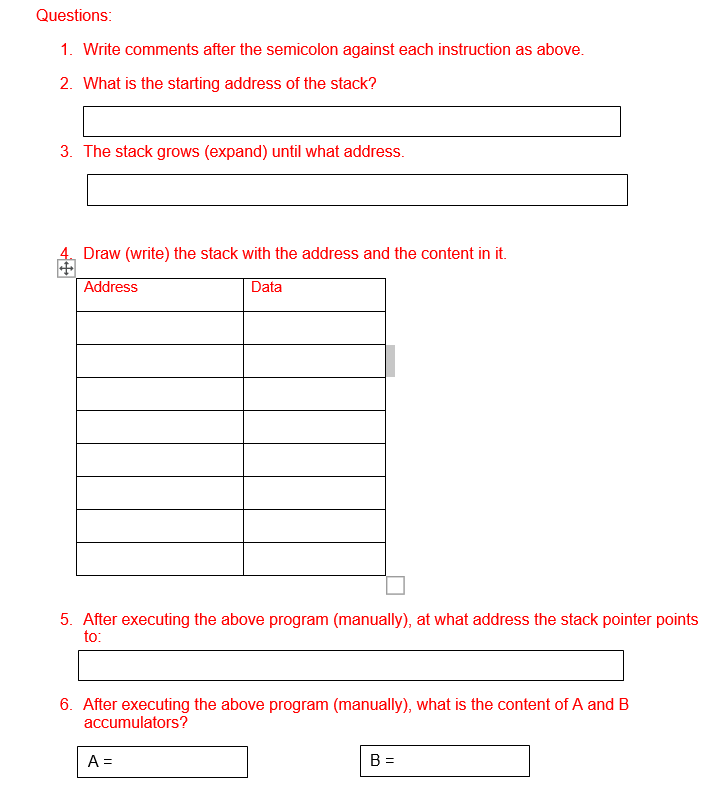 Solved Lab 8: Consider the following program. Follow the | Chegg.com