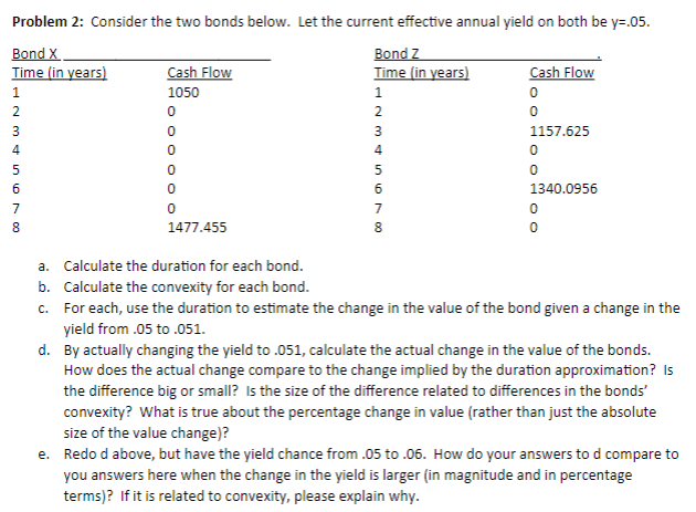 Solved Problem 2: Consider the two bonds below. Let the | Chegg.com