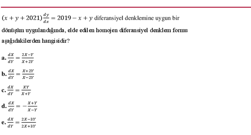 Solved (x + y + 2021) —ddY x = 2019 — When an | Chegg.com