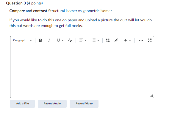 Solved Compare and contrast Structural isomer vs geometric | Chegg.com