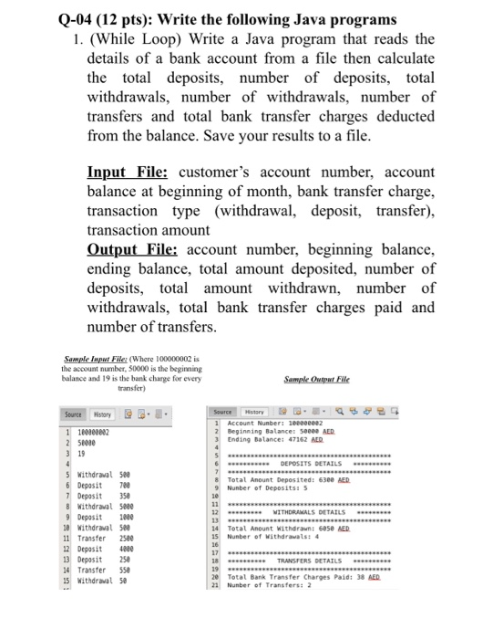 Solved Q-04 (12 pts): Write the following Java programs 1. | Chegg.com