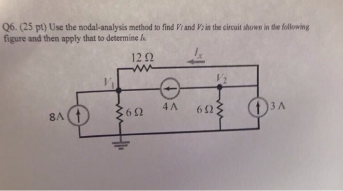 Solved Use the nodal-analysis method to find V1 and V2 in | Chegg.com