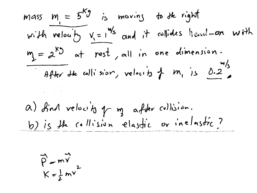 Solved mass m = t sky is moving to the right with velouty | Chegg.com