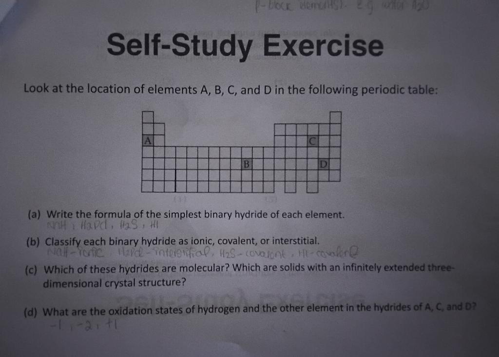 Solved 7-block dem Eg word Self-Study Exercise Look at the | Chegg.com