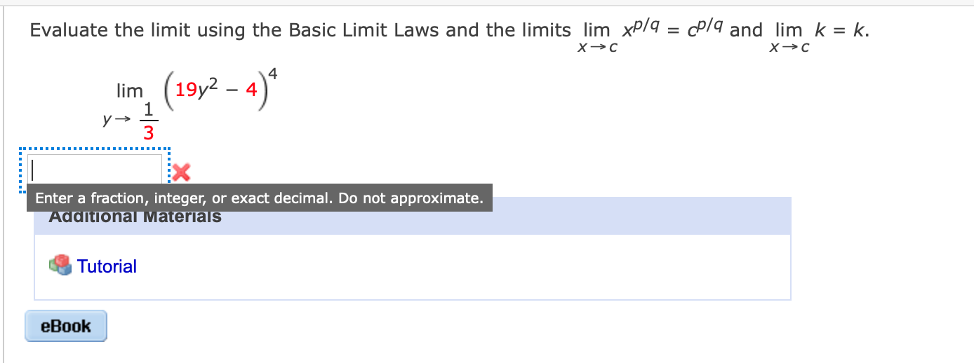 Solved Evaluate the limit using the Basic Limit Laws and the | Chegg.com
