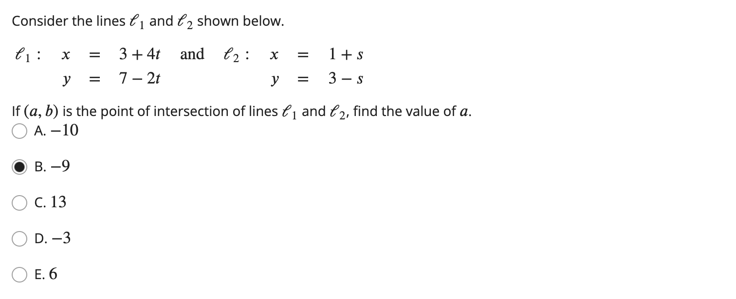 Solved Which one of the following is a point-parallel form | Chegg.com
