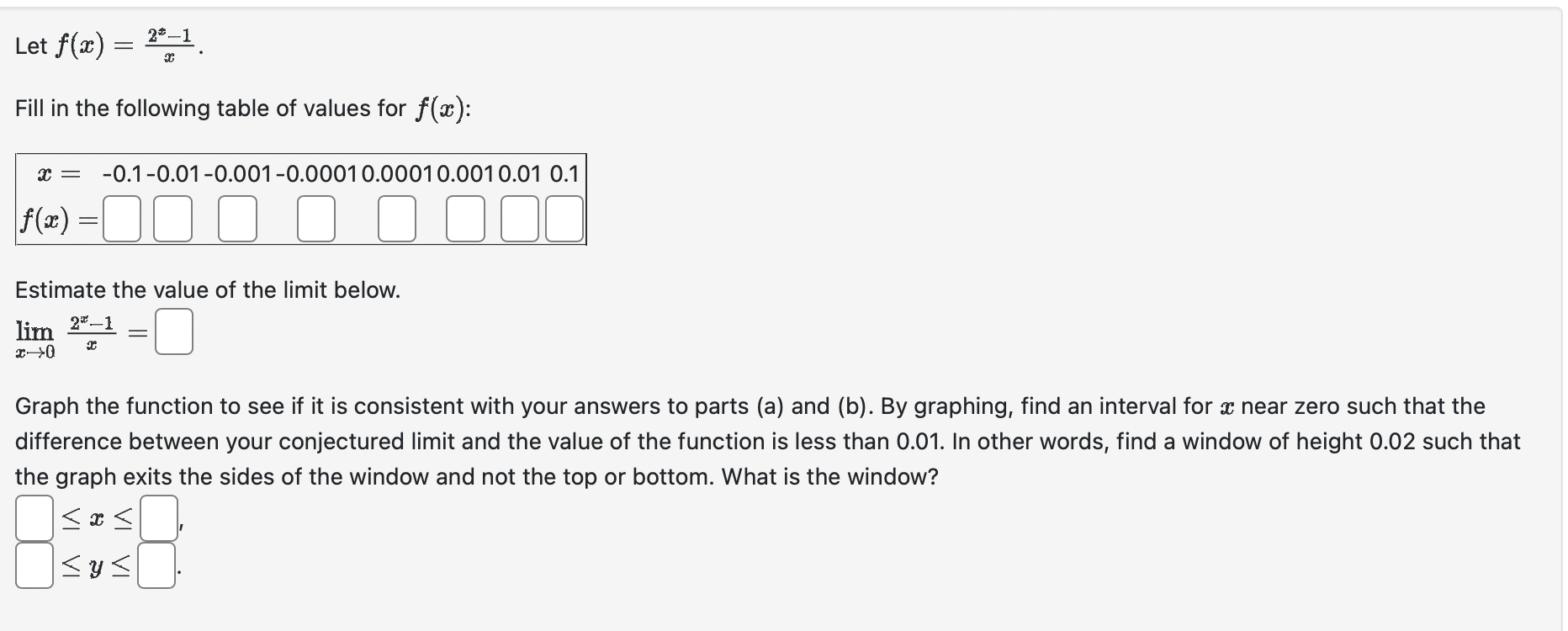 Solved Let f(x)=x2x−1. Fill in the following table of values | Chegg.com