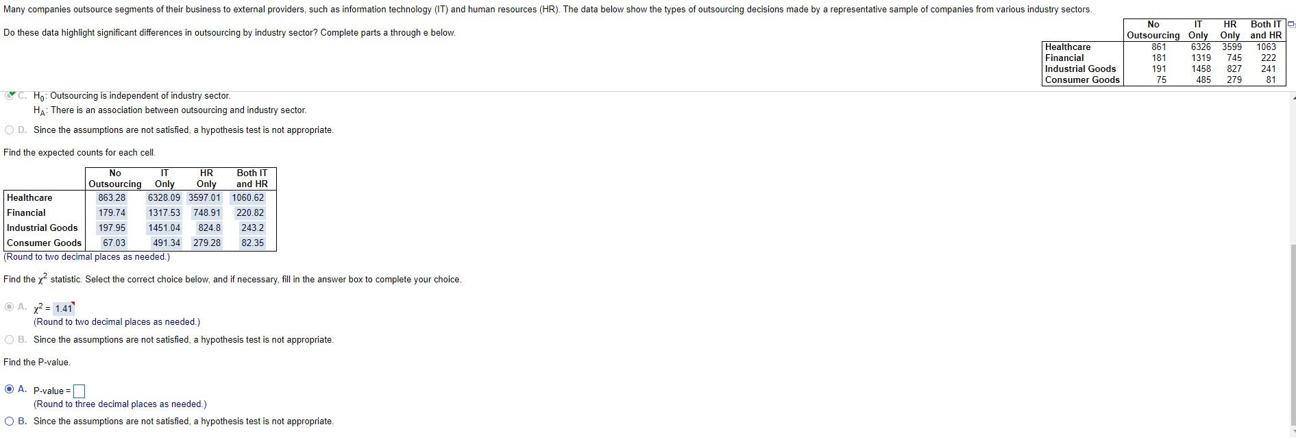 Solved Many companies outsource segments of their business | Chegg.com
