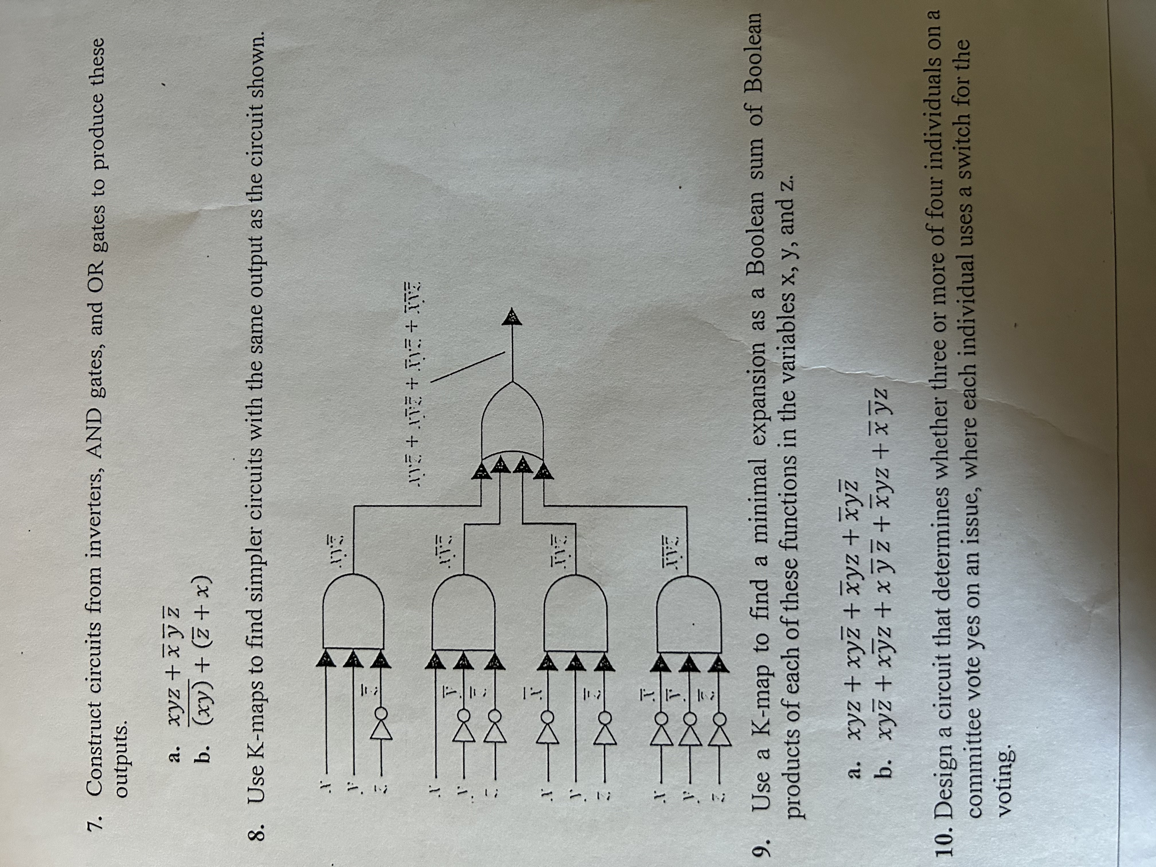 Solved 1. Use a table to express the values of each of these | Chegg.com
