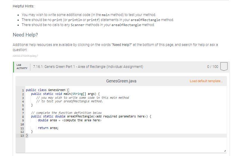Solved Problem Description and Given Info Gene's Green Golf | Chegg.com
