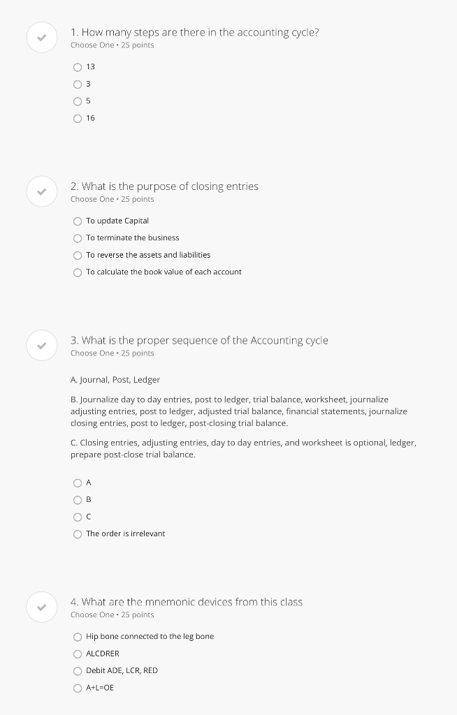Solved 1. How many steps are there in the accounting cycle? | Chegg.com
