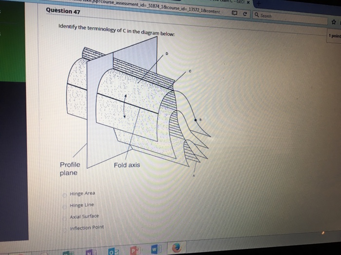Solved esponse. Question 45 What type of fold is shown | Chegg.com